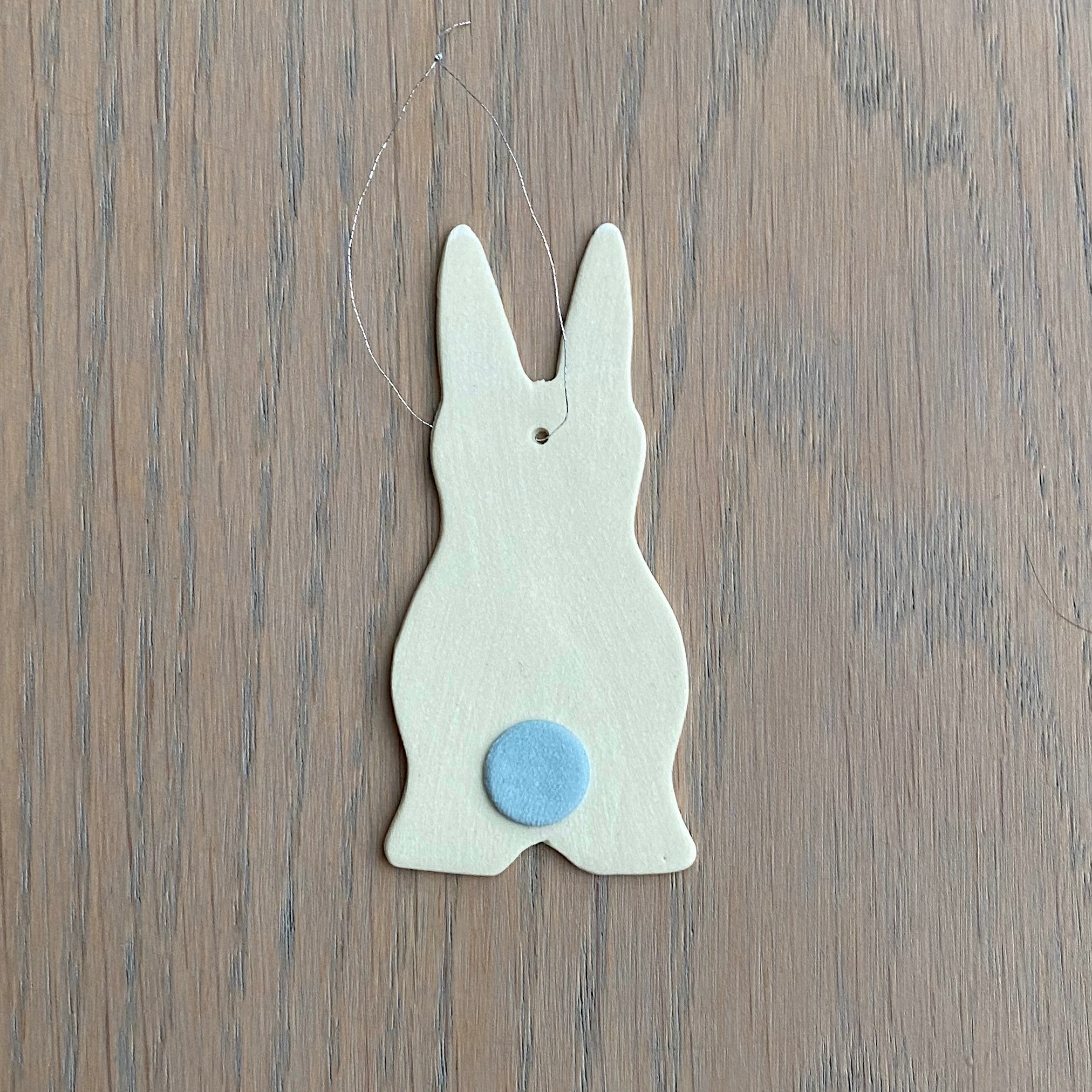 Helle Gram Easter bunny - white and blue tail